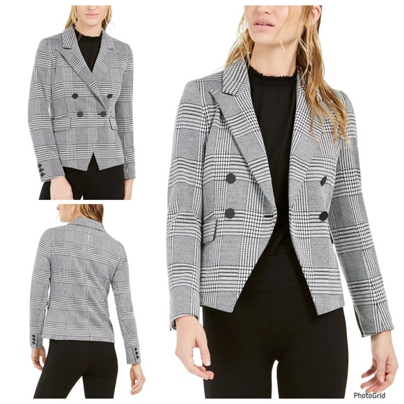 Bar III | Jackets & Coats | Bar Iii 6 Plus Size Blackivory Jacket Nwt ...